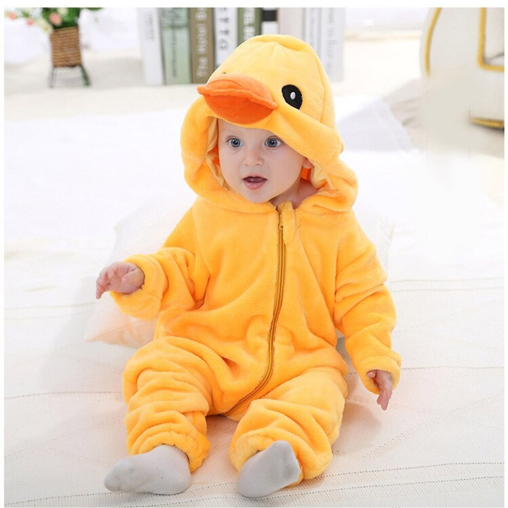 Yellow Ducky Onesie For Baby Cute New Animal Pajamas 2023 | EZ Onsie