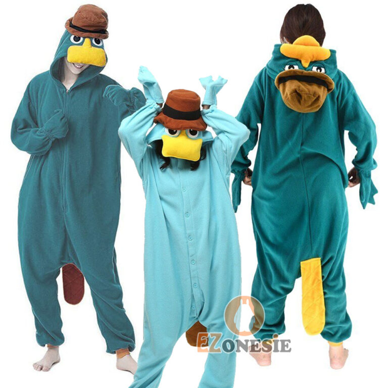 Perry The Platypus Onesie Costume Pajamas For Adults | Ezonesie