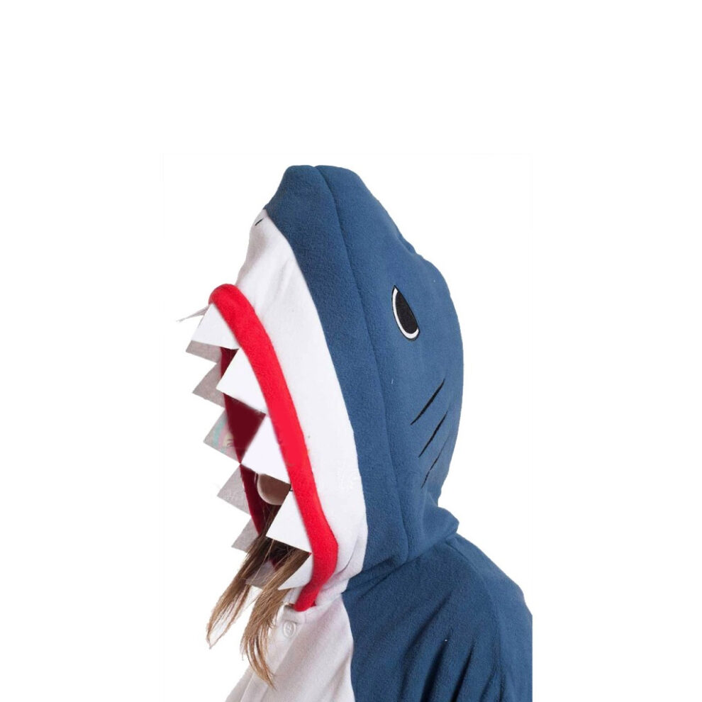 Shark Onesie Blue For Adults Animal Sleepwear | Ezonesie