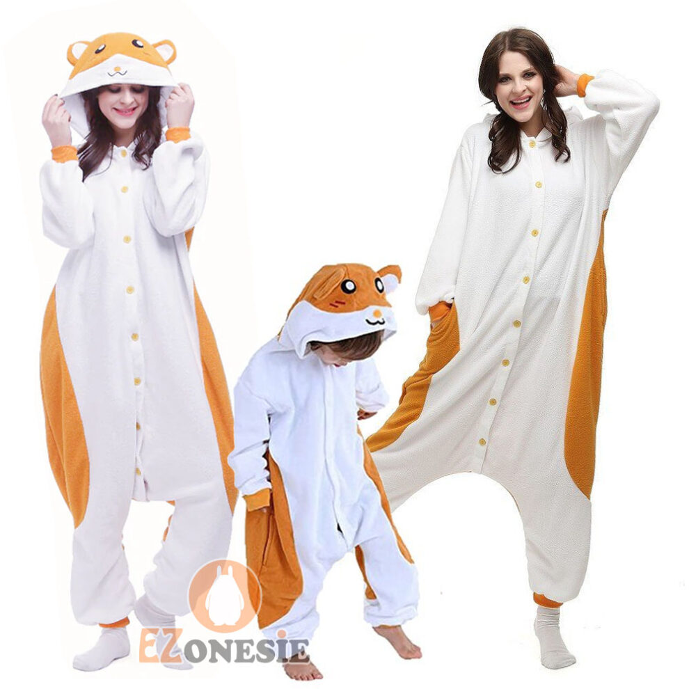 Hamster Onesie Costume Pajamas For Adults, Kids | EZ Onesie